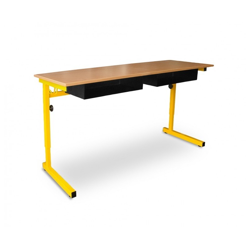 Bureau scolaire, table scolaire avec casier, table scolaire réglable en ...
