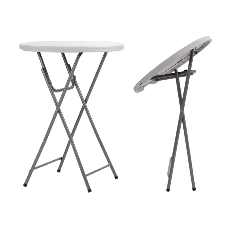 Petite table haute ronde, mange debout pliant résistant à l'eau - Cofradis