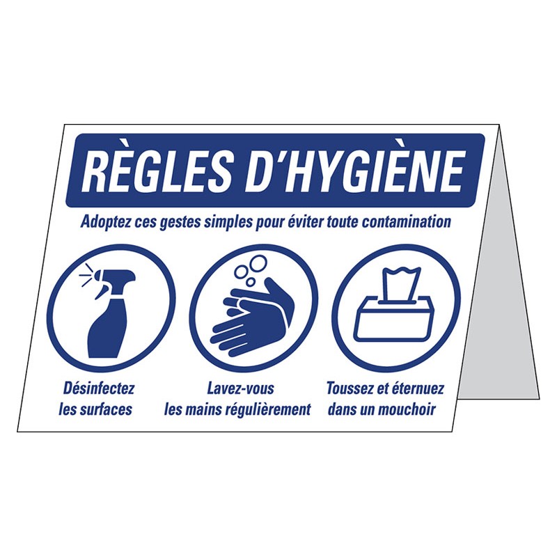 Une signalétique pour rappel des gestes barrières essentiels. En PVC ou ...