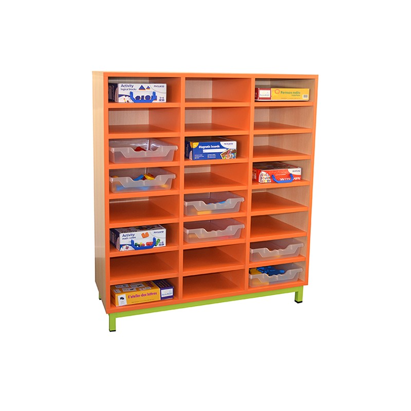 Meuble à casiers pour école, rangement de classe maternelle, mobilier de classe maternelle