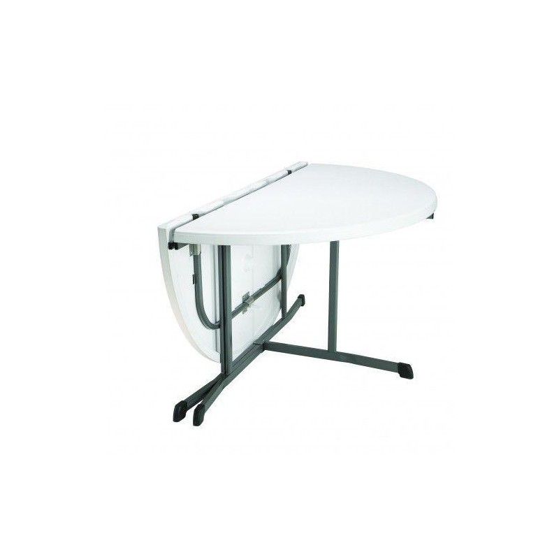 Table ronde polypro pliable en 2, Table pliante LIFETIME